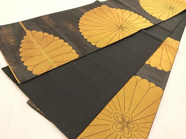 平和屋着物○六通柄袋帯 作家物 絞り 流水文 引箔 正絹 逸品