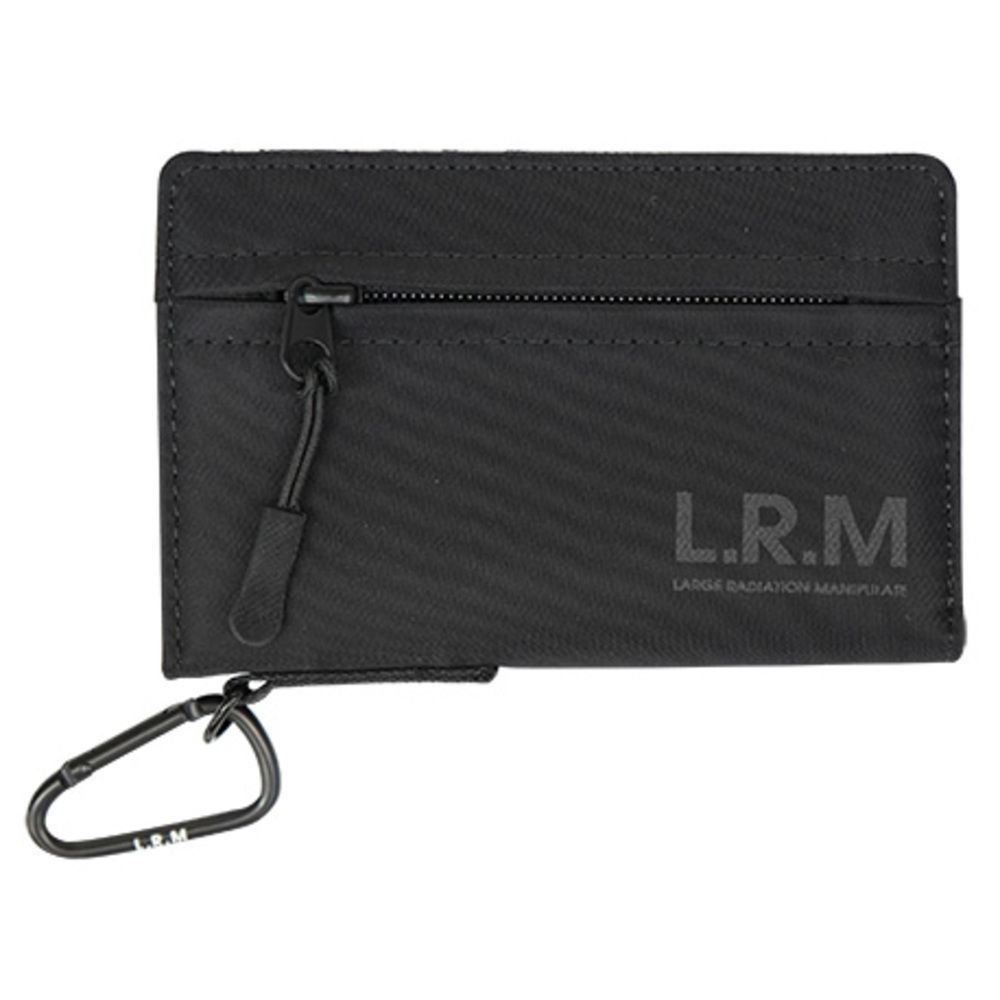 ☆ ブラック ☆ L.R.M ナイロン隠しジップミドル財布 lrm 財布 CMK23-0964 ミニ財布 折りたたみ財布 ミドルウォレット ファスナー カラビナ付き メンズ シンプル おしゃれ ...