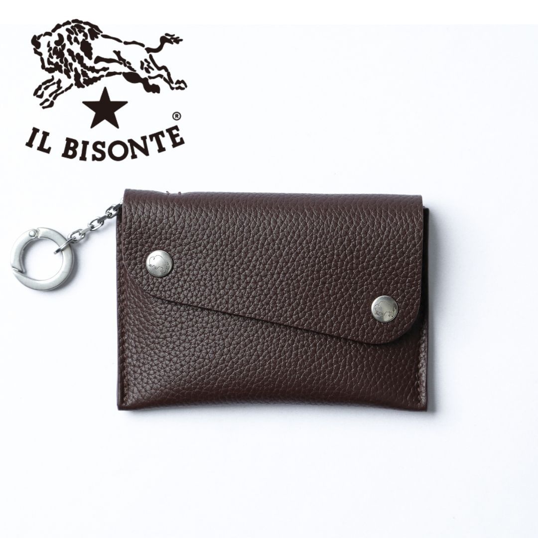 【新品未使用】イルビゾンテ IL BISONTE カードケース 名刺入れ マルチケース 本革 レザー Il Bisonte EUROPA ...