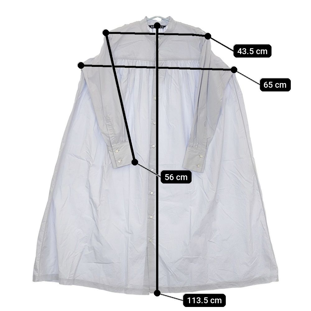 HAVERSACK ギャザーバンドカラーシャツワンピース 622325 サイズ1 ワンピース ライトブルー レディース ハバーサック【中古】5-0509M♪ HAVERSACK ギャザーバンドカラーシャツワンピース 622325 サイズ1