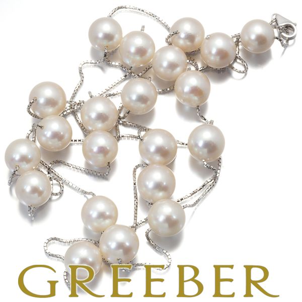 TASAKI タサキ ネックレス パール 真珠 8.0-8.5mm ステーション ロング K18WG 保証書 - メルカリ