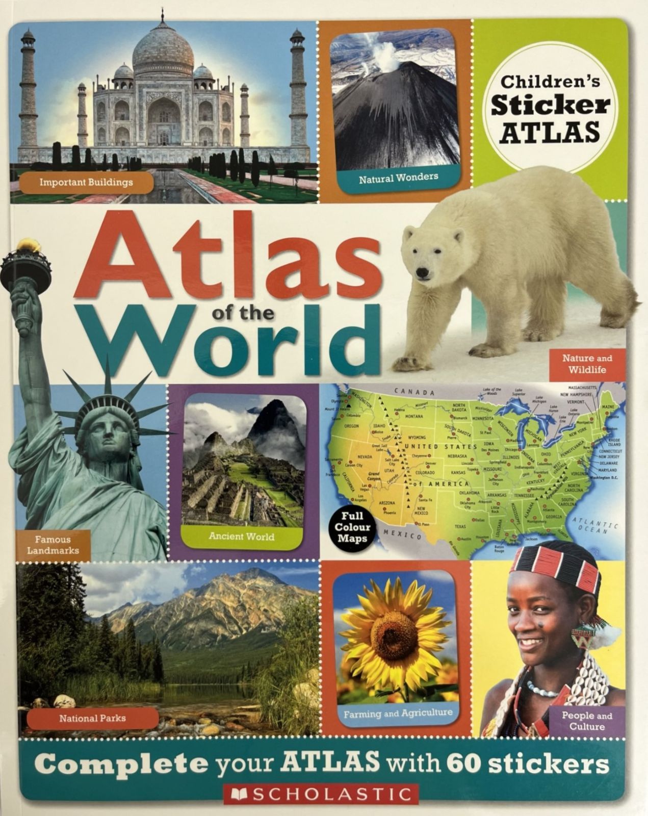 Atlas of the World Children's Sticker Book - メルカリ