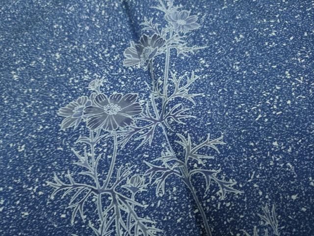 平和屋着物▽豪華色留袖 単衣 作家物 コスモス たたき染め 正絹 逸品