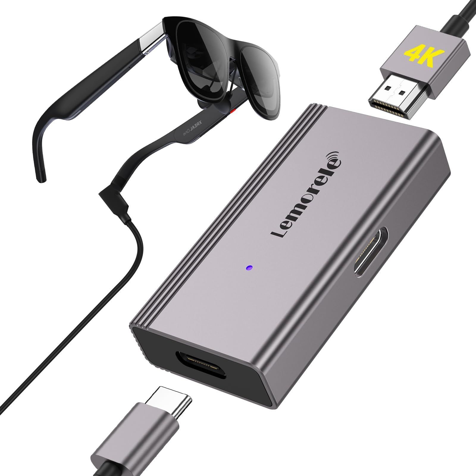 【人気商品】Type C 変換アダプタ Xreal Air One pro2 USB AR スマート グラス 4K@60Hz HDMI ...