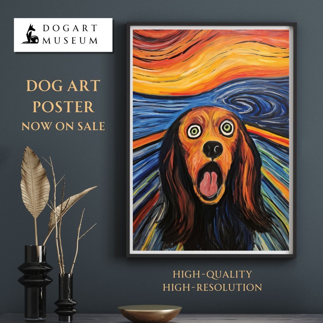 【The Scream Dog - ダックスフンド犬 No.3】ムンク 叫び アートポスター 犬の絵 犬の絵画 犬のイラスト - メルカリ