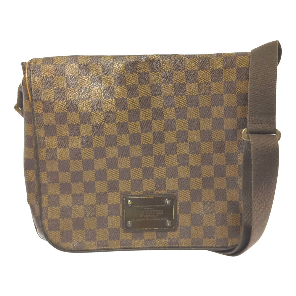 LOUIS VUITTON ルイヴィトン ダミエ・ブルックリンMM・ショルダーバッグ/N51211/ブラウン/斜めがけバッグ【オールシーズン ...