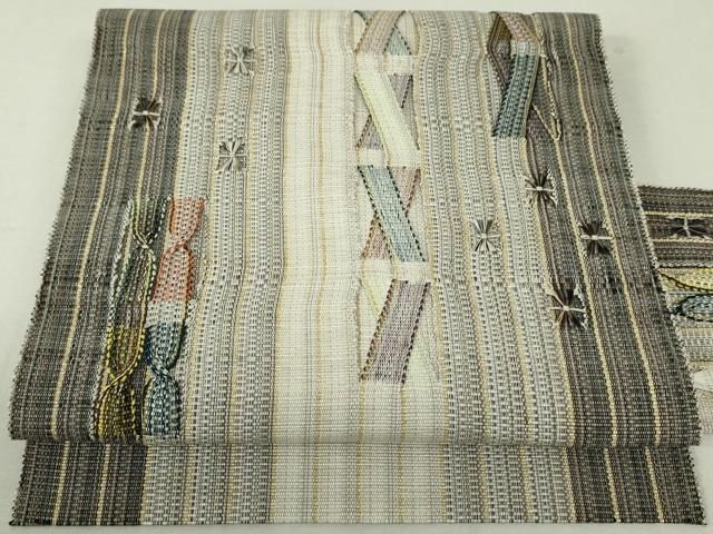 平和屋着物○八寸名古屋帯 間道 金糸 正絹 逸品 DAAT0196ob - メルカリ