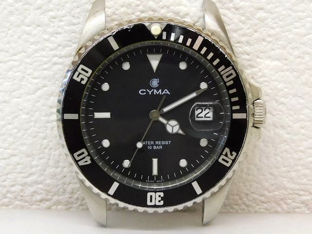 3F シーマ ウォッチ 時計 本体のみ 529Y ステンレス ブラック 文字盤 メンズ クォーツ 腕時計 CYMA 7C - メルカリ