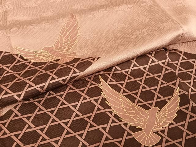 平和屋着物○染色作家 斉藤三才 訪問着 三才鳥 金彩 ロング丈 正絹