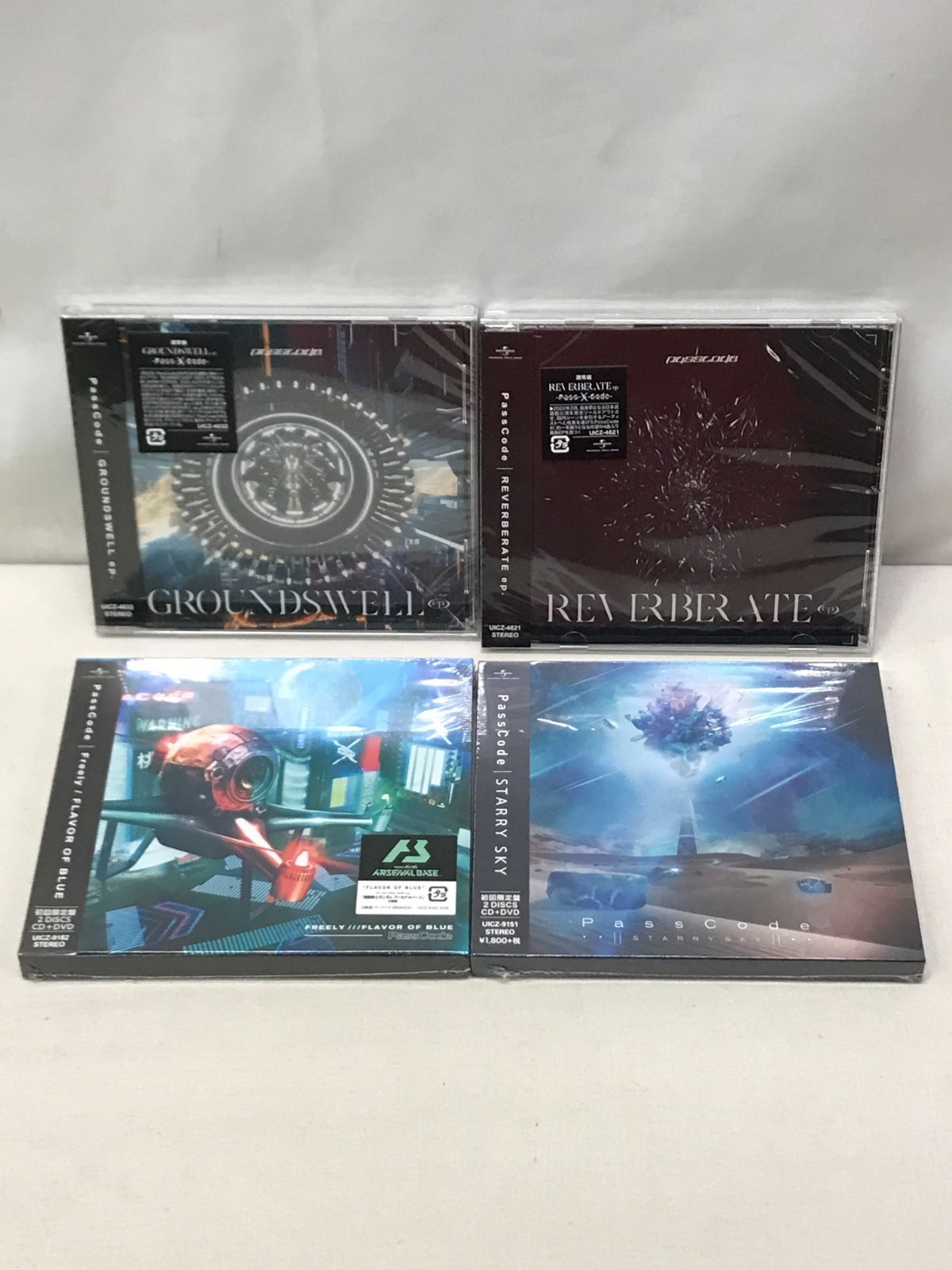 【未開封品】PassCode CD 4枚セット GROUNDSWELL ep. REVERBERATE ep. Freely/FLAVOR OF BLUE STARRY SKY 810 パス ...