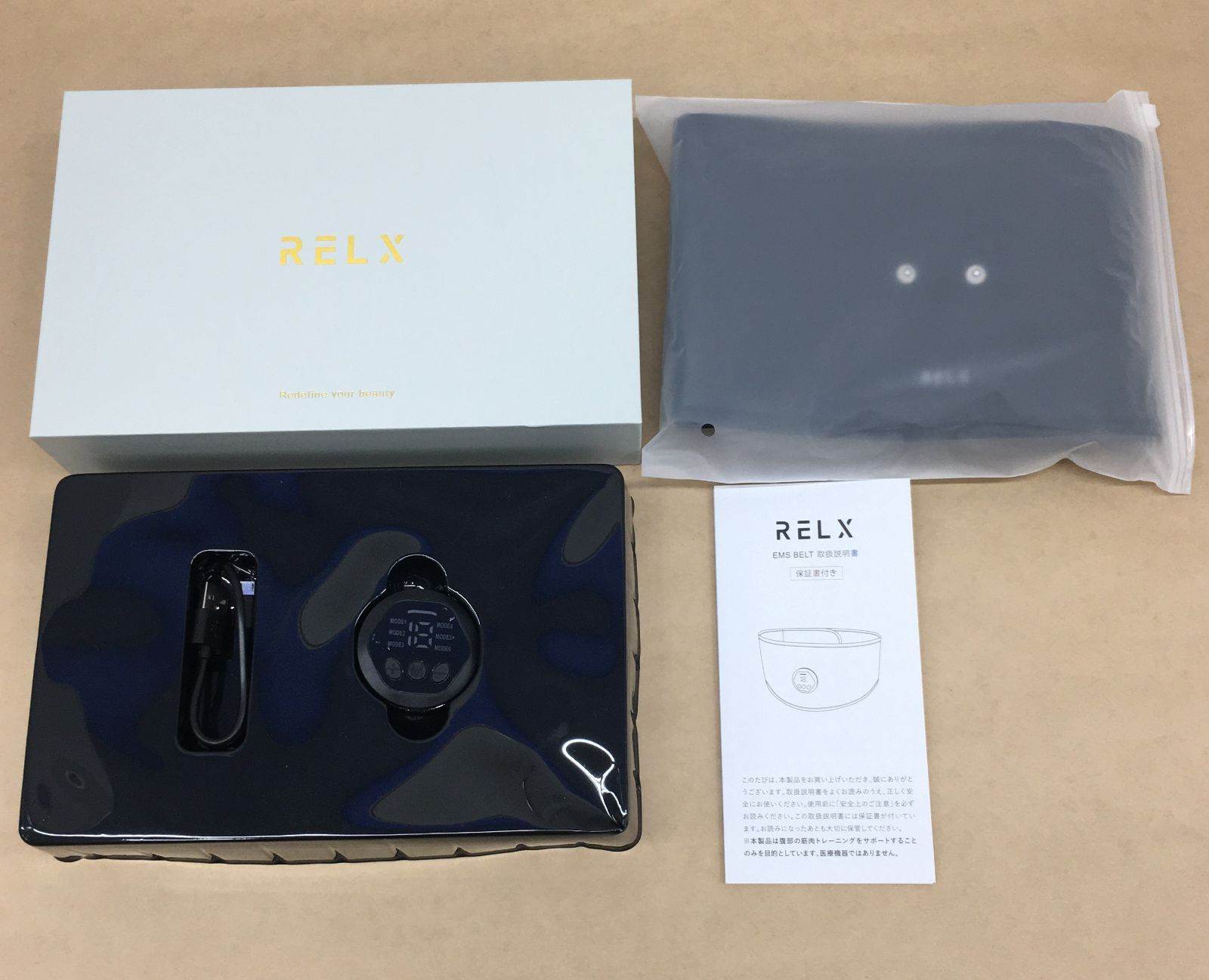 Extage RELX EMS BELT 腹筋ベルト EX06B 【M00070-003】 - メルカリ