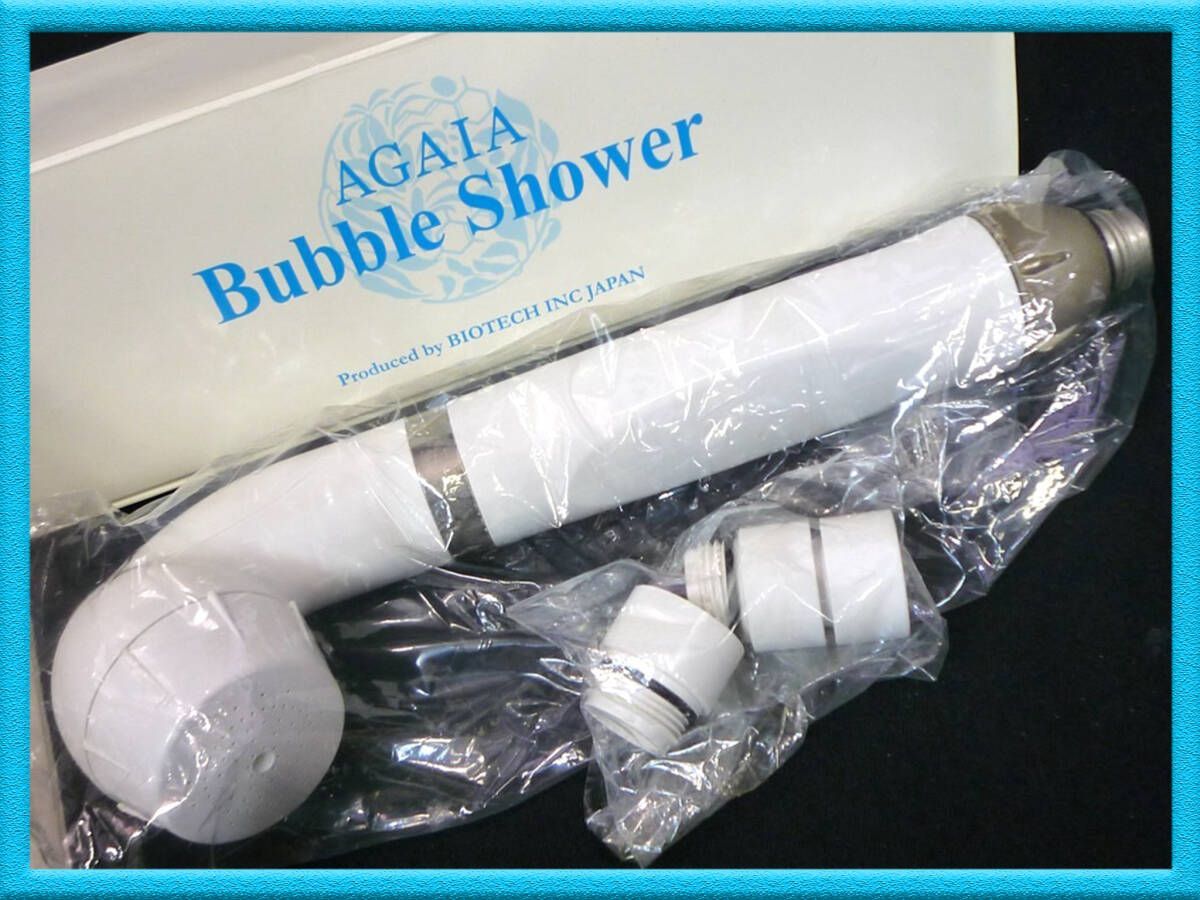 AGAIA アガイア バブルシャワー シャワーヘッド 育毛 箱 取扱説明書 マイクロバブル 保温 保湿 美品 バイオテック お買得 必見 定形 ...