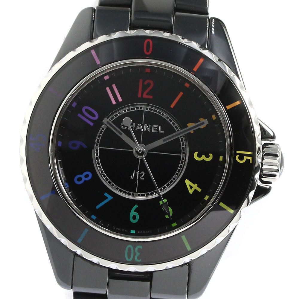 シャネル CHANEL H7121 J12 エレクトロ ブラックセラミック 限定1255本 クォーツ レディース良品_778025 - メルカリ