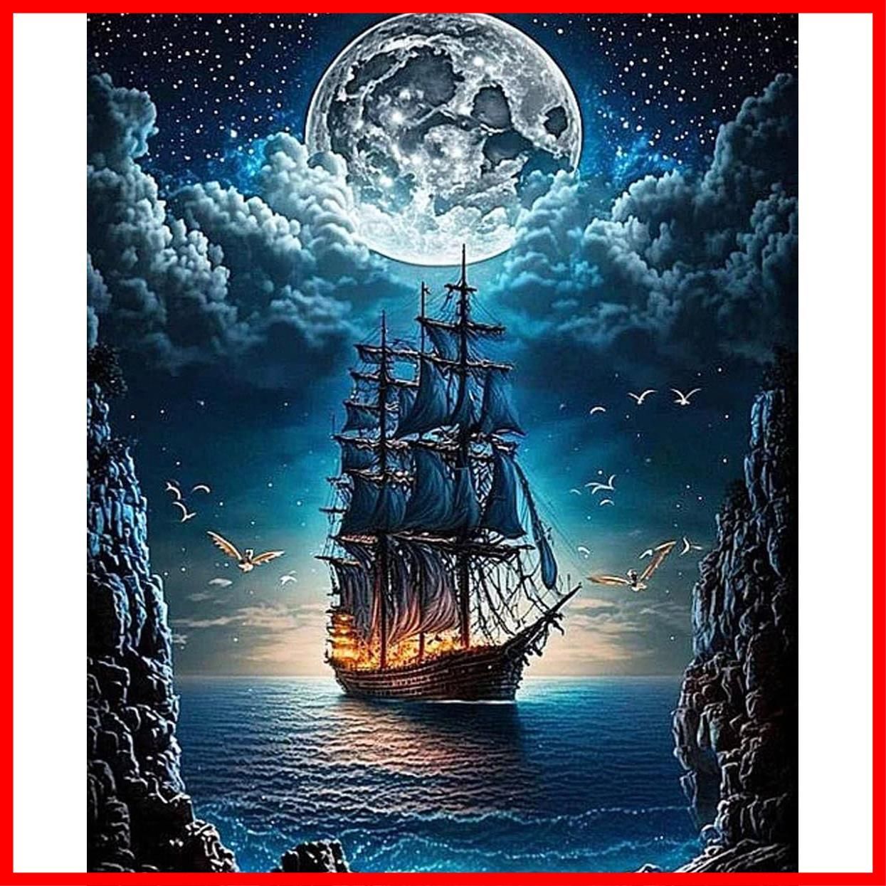 【在庫セール】ZERUI ダイヤモンドアート 5dダイヤモンド塗装キット モザイクアート DIY ダイアモンドビーズ絵画キット 手芸キット 全面貼り付けタイプ 手作り絵画 (ダイヤモンド塗装 ...