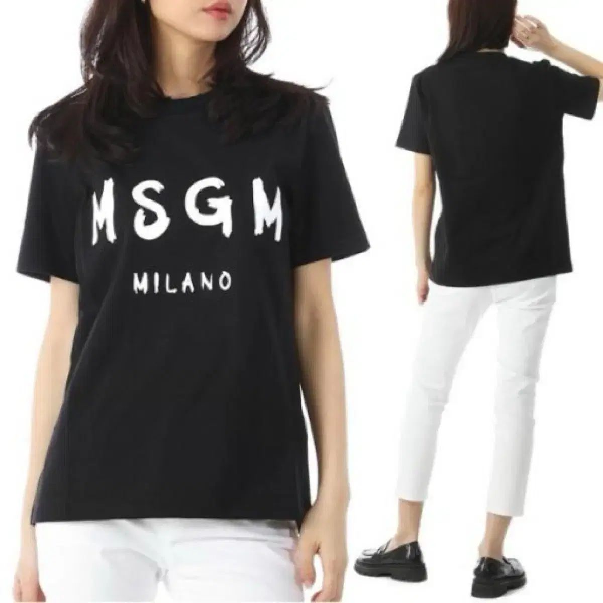 MSGM 半袖T (ブラック - メルカリ
