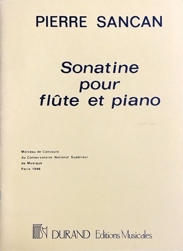 ピエール・サンカン ソナチネ (フルートとピアノ) 輸入楽譜 Pierre Sancan Sonatine pour Fl?te et ...