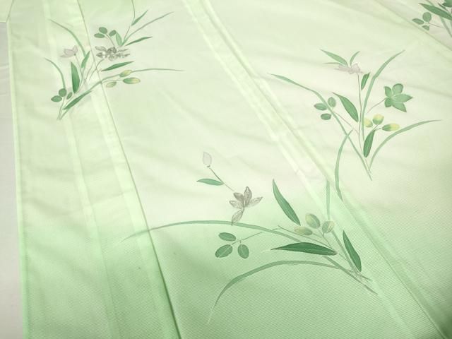 平和屋着物＊夏物 訪問着 絽 駒刺繍 流水草花文 正絹 逸品 AABA2780jd