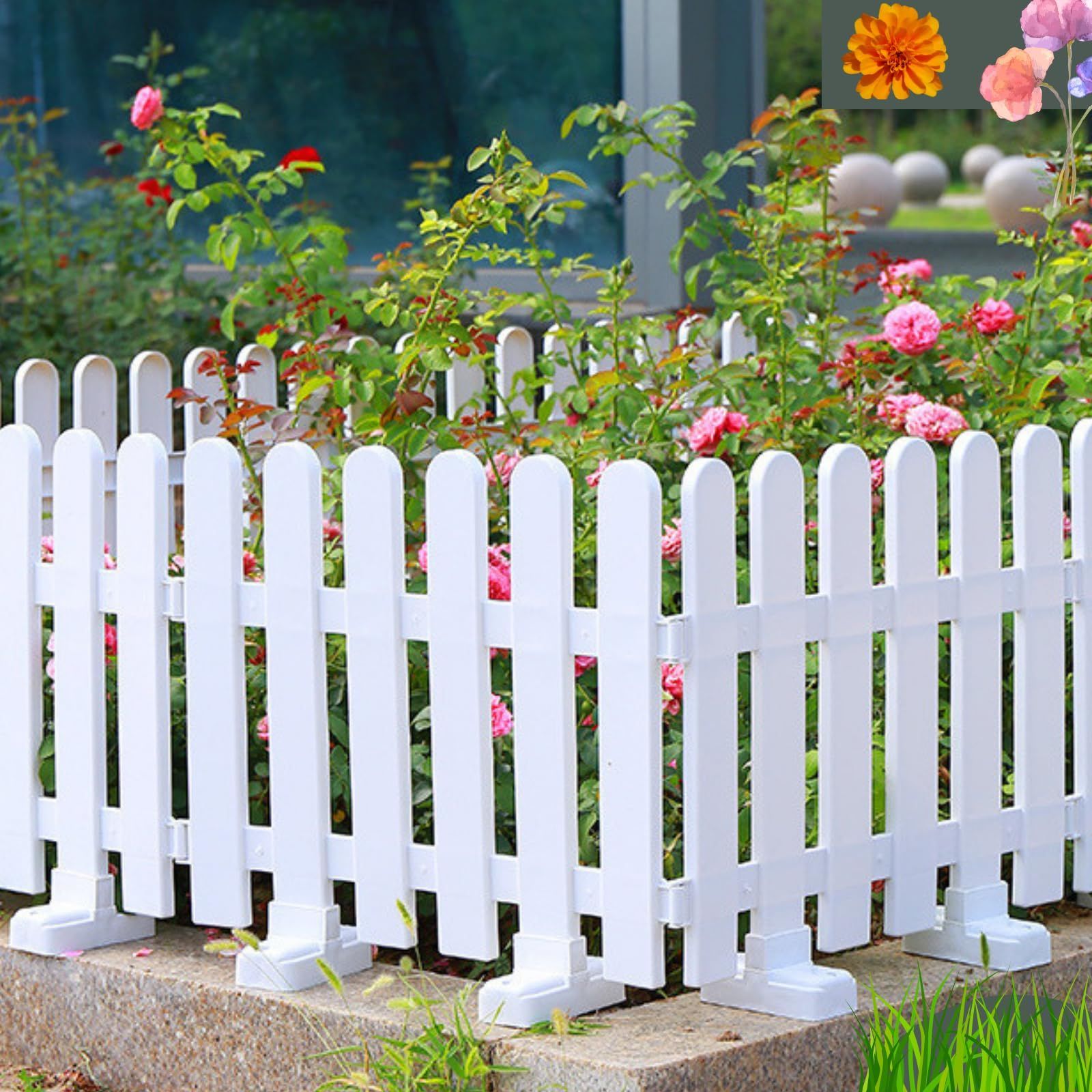 【数量限定】ガーデンエッジ プラスチック 庭フェンス 屋外 柵 白 花壇 ボーダーフェンス 折りたたみ ガーデンフェンス ミニ 自立 Quikaboo おしゃれ - メルカリ
