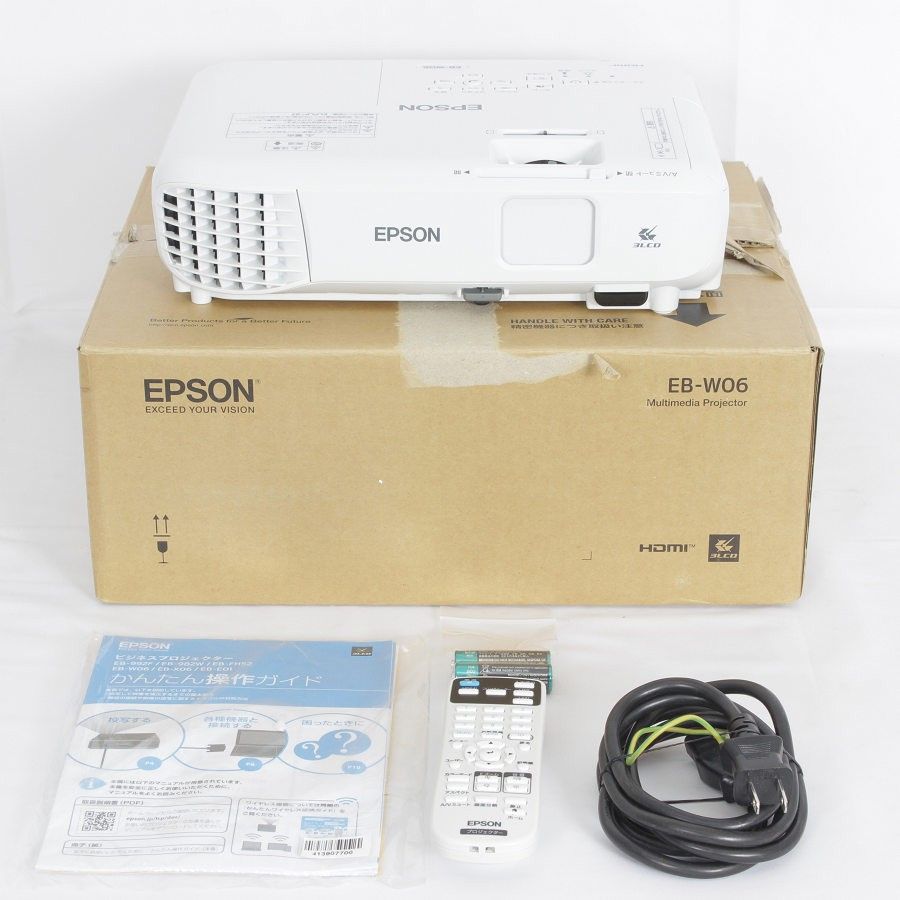 【美品】エプソン EB-W06 ビジネスプロジェクター 3,700lm/WXGA スタンダードモデル EPSON 本体 - メルカリ