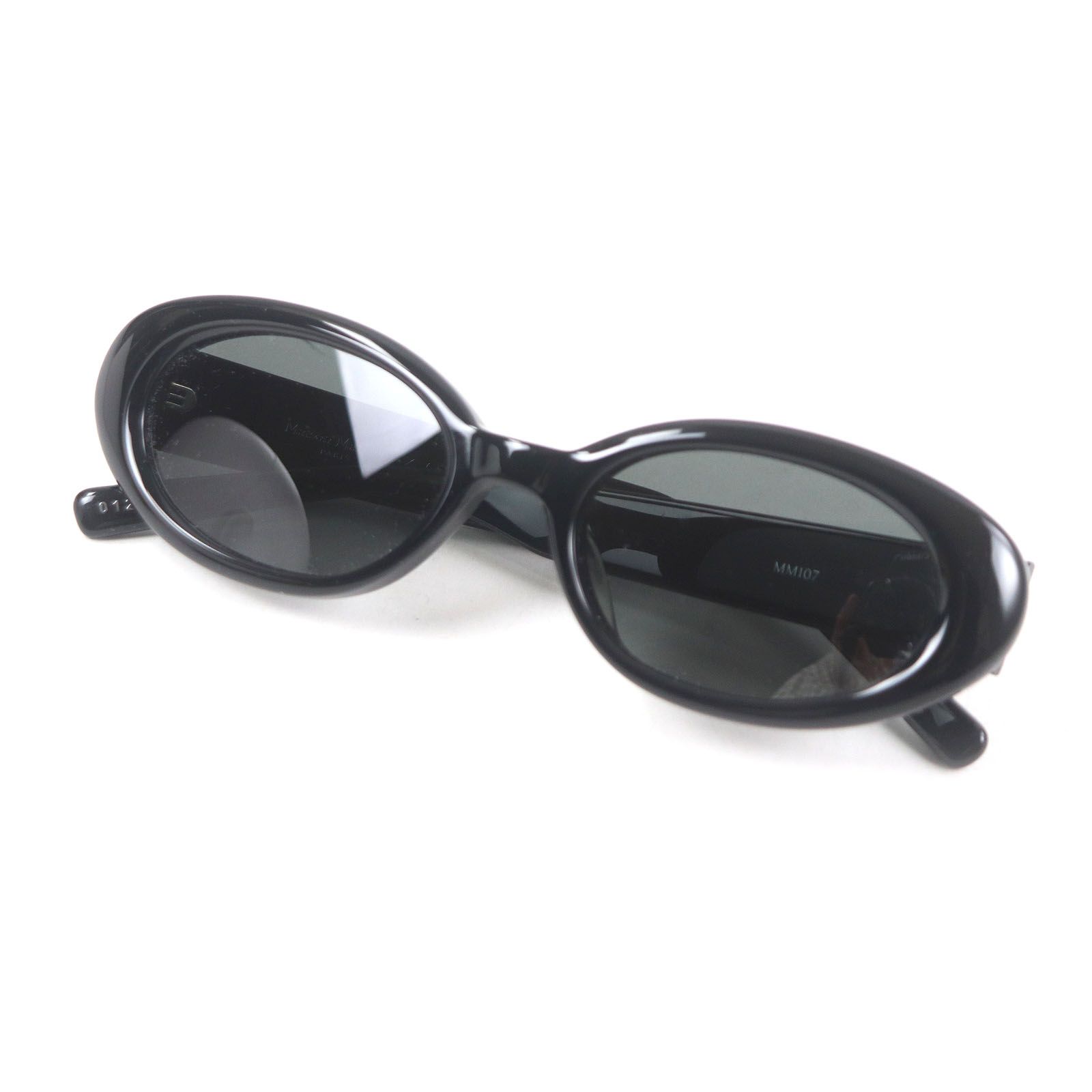 良品 MAISON MARGIELA 8 GentleMonster メゾンマルジェラ8 ジェントルモンスター MM107 オーバル型 サングラス アイウェア ブラック 54 20-145 箱 ...