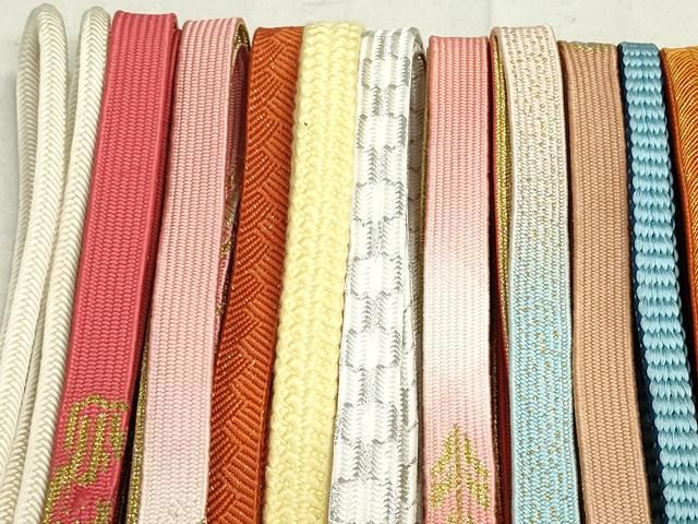 平和屋着物○和装小物 帯締め20本 高麗組 笹浪組 金銀糸