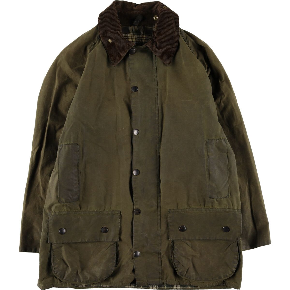 Barbour(バブアー) 90s 英国製 旧3ワラント BEAUFORT オイルドジャケット メンズ  C40【中古】【ブランド古着バズストア】 古着 90年代 バブアー Barbour BEAUFORT ビューフォート 旧3ワラント