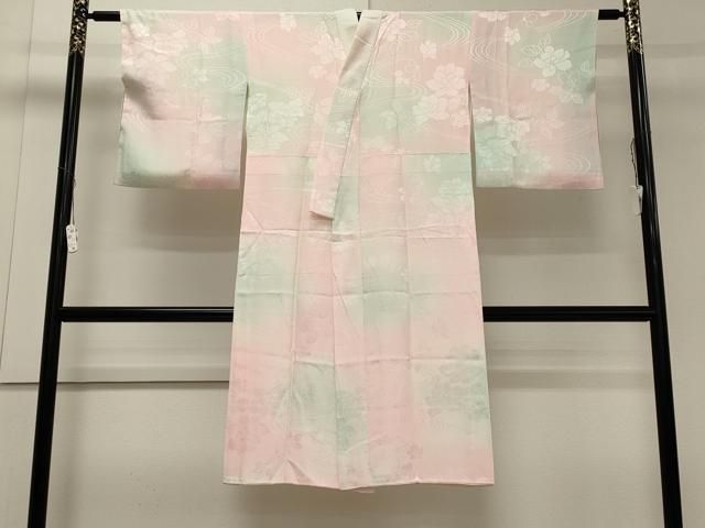 平和屋着物□長襦袢 袷 枝花文 暈し染め 正絹 逸品 未使用