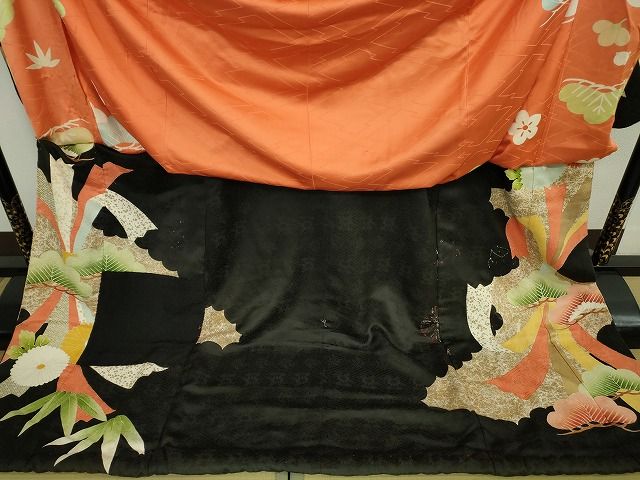 平和屋本店□極上 アンティーク 大正ロマン 訪問着 お引きずり・お