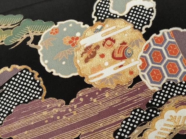 平和屋着物○上質な小紋 雪輪 金彩 正絹 逸品 AAAZ3326np