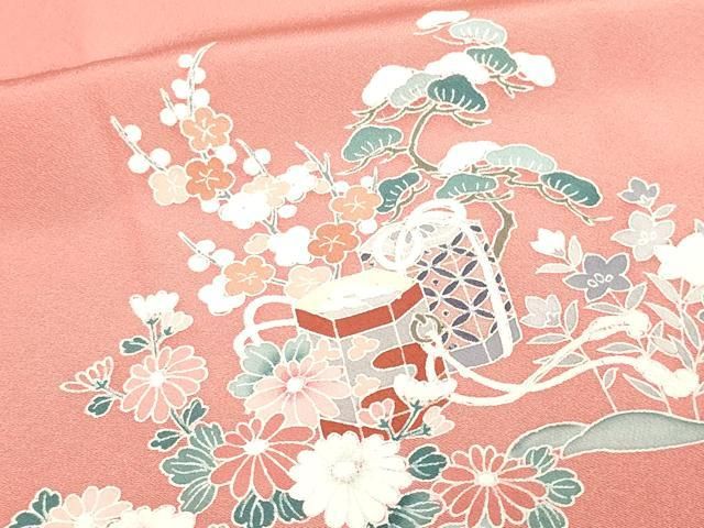 平和屋着物□訪問着 風景草花文 暈し染め 金彩 正絹 逸品 DAAW9570sf