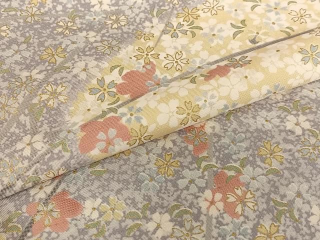 平和屋着物●極上　石川県指定無形文化財　牛首紬　白山工房　手織り　訪問着　作家物　枝垂れ桜　金彩　正絹　逸品　AAAW9160zg 平和屋着物○極上 石川県指定無形文化財 牛首紬 白山工房 手織り 訪問