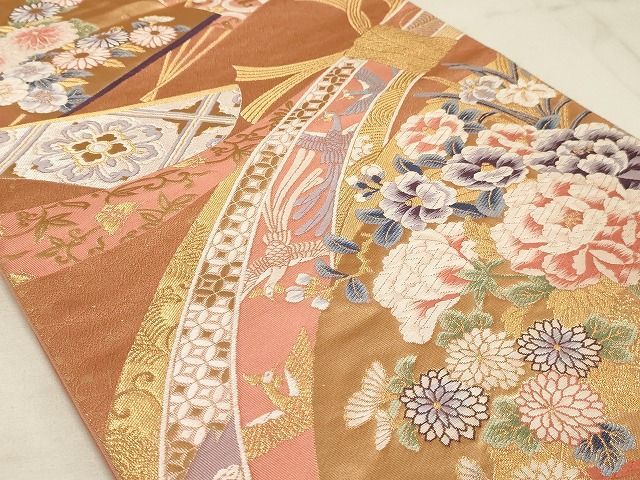 楽天市場】平和屋着物○六通柄袋帯 唐織 花菱文 銀糸 正絹 逸品