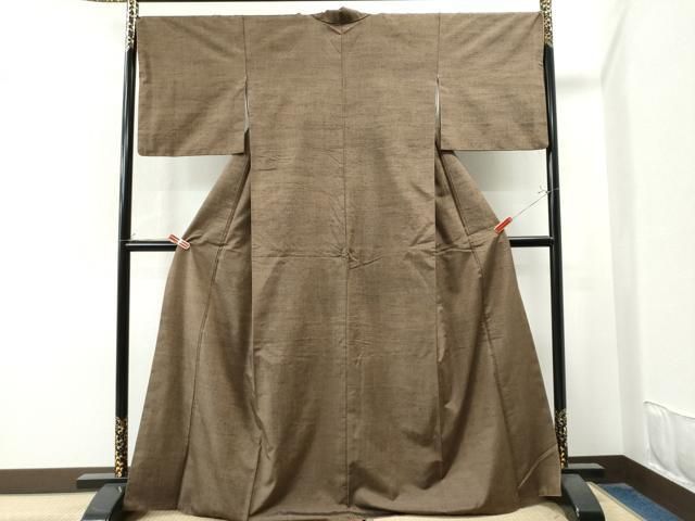 平和屋着物○上質な紬 色無地 媚茶色 正絹 逸品 CAAU1703yc - メルカリ