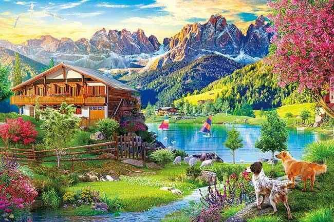 アップルワン(APPLEONE) 1000ピースジグソーパズル アンジェロ・ボニート 憩いのレイクリゾート 50×75cm 日本製 1000-889 - メルカリ