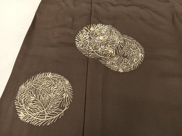 平和屋着物○訪問着 友禅 刺繍 松丸文 金糸 正絹 逸品 AAAQ0649np