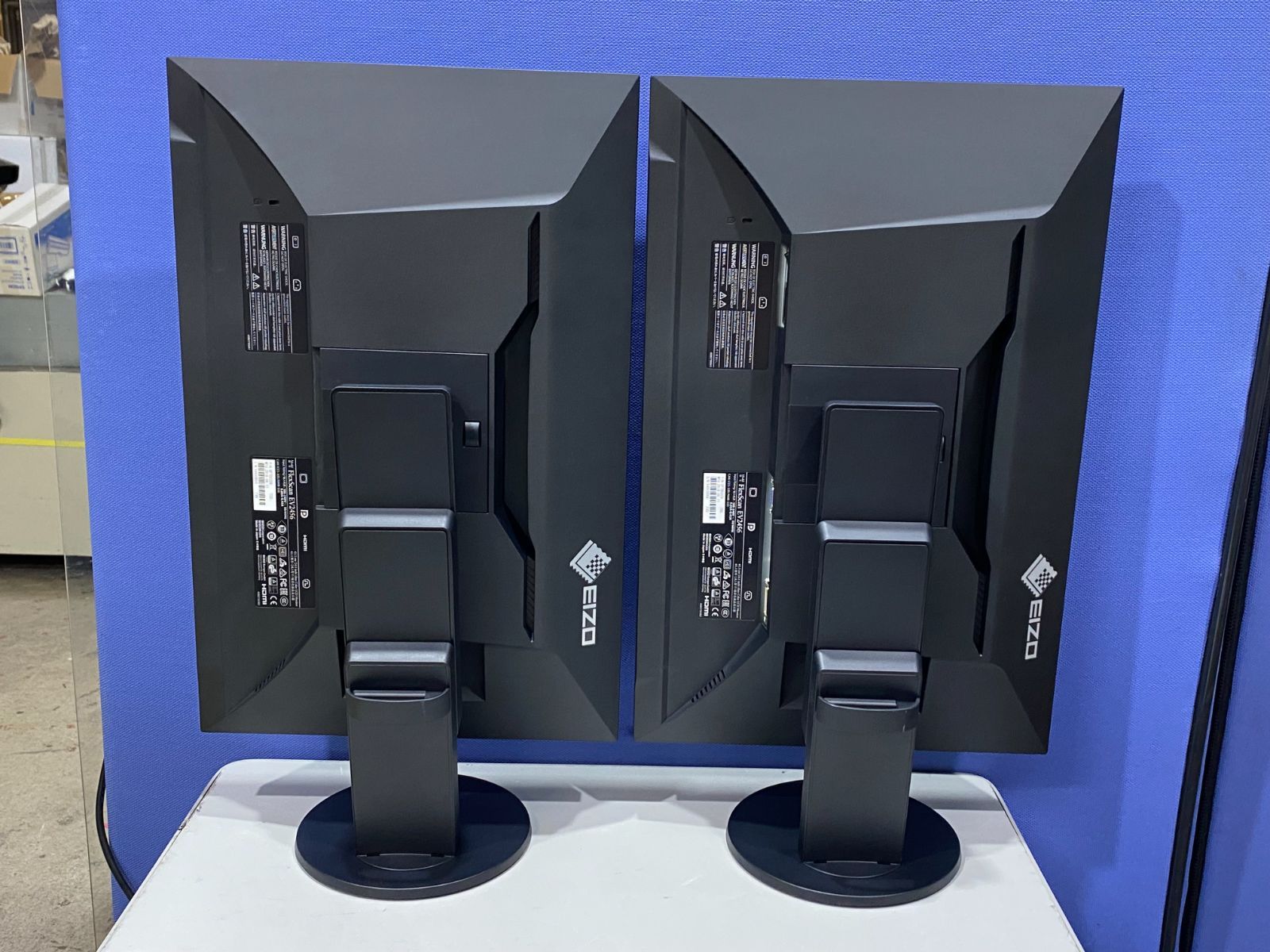 【2台セット】EIZO FlexScan EV2456 (EV2456-BK) 24.1インチ プロ仕様 4辺フレームレス・フルフラット液晶ディスプレイ アンチグレア 縦横回転/IPS(広視野 ...