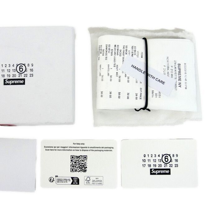 Supreme×MM6 Maison Margiela エムエムシックス メゾンマルジェラ 国内正規 24SS Receipt Wallet ...