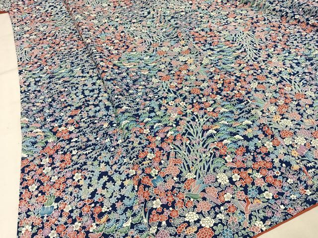 平和屋着物＊夏物 小紋 草花紋紗 正絹 逸品 未使用 DAAW0144op