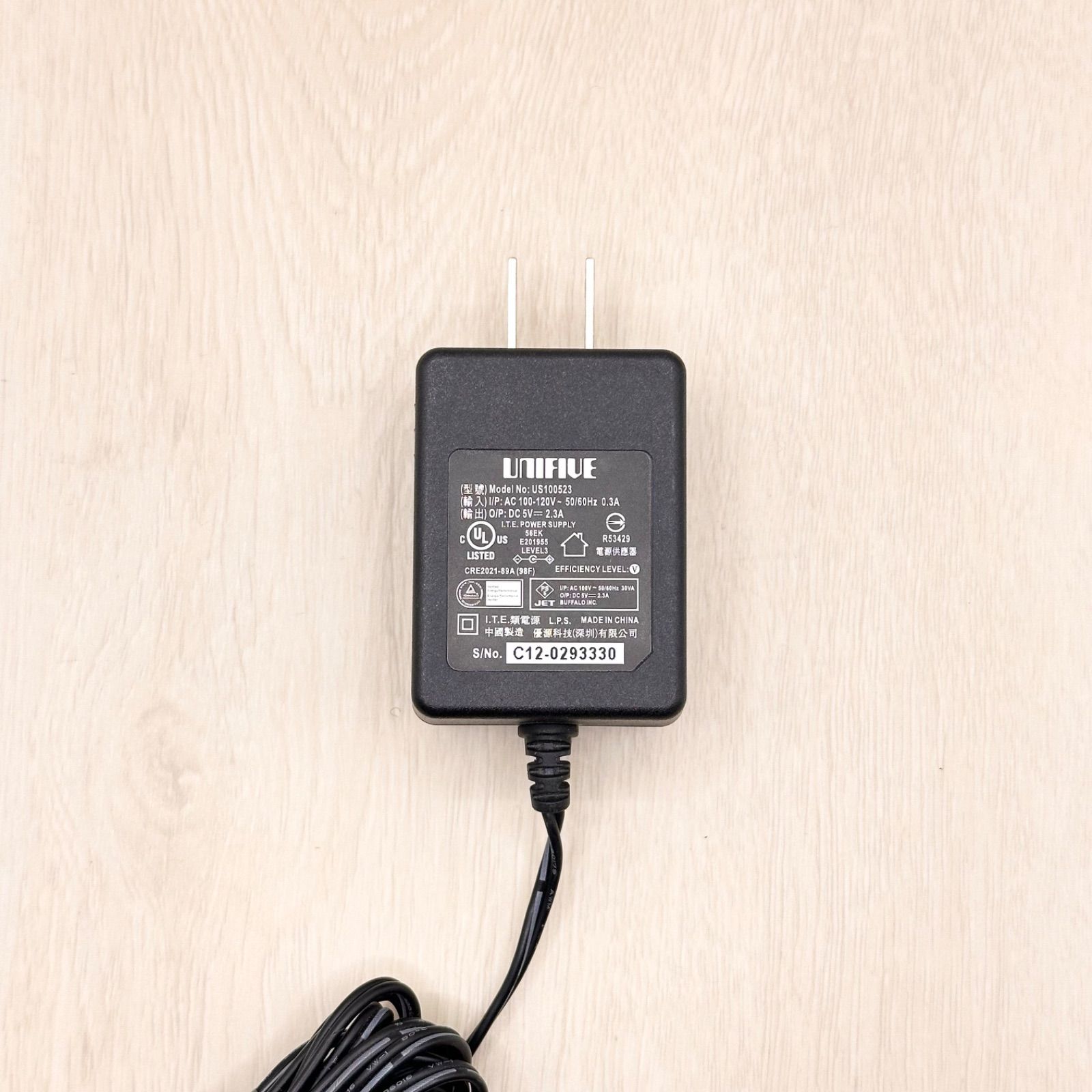 US100523 UNIFIVE 5V 2.3A プラグ外径 約 4.0mm ACアダプター アダプタ 電源アダプター BUFFALO ...