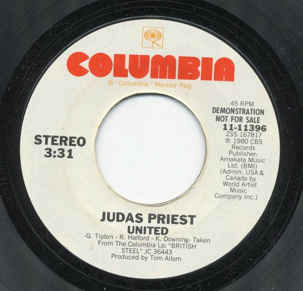 米7” Judas Priest United 1111396 Columbia /00080 - メルカリ
