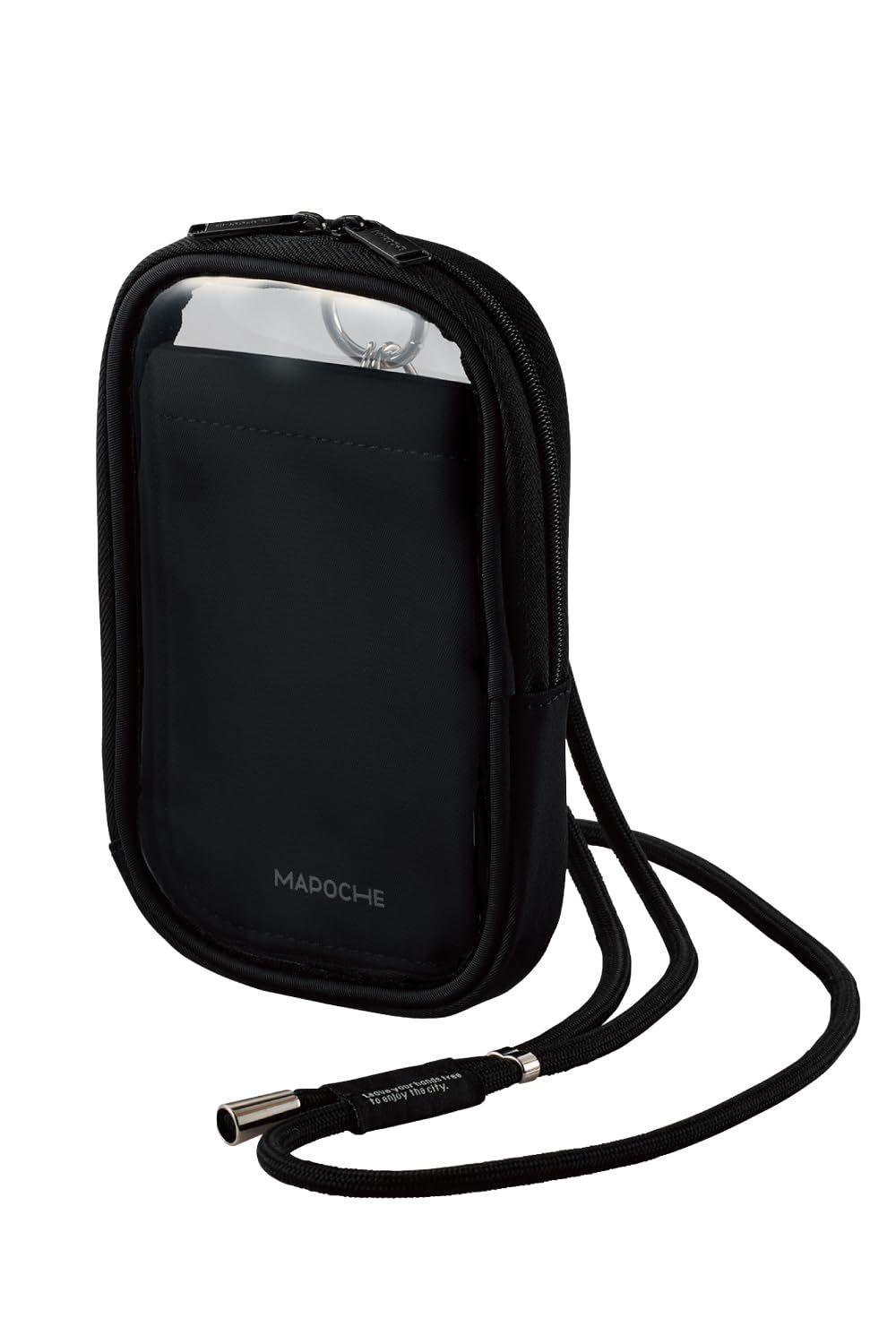 エレコム スマホショルダー スマホポーチ MAPOCHE クリアタイプ 肩掛け 間仕切りポケット ジェットブラック P-MAP05BK [ジェットブラック] [クリアタイプ] - メルカリ