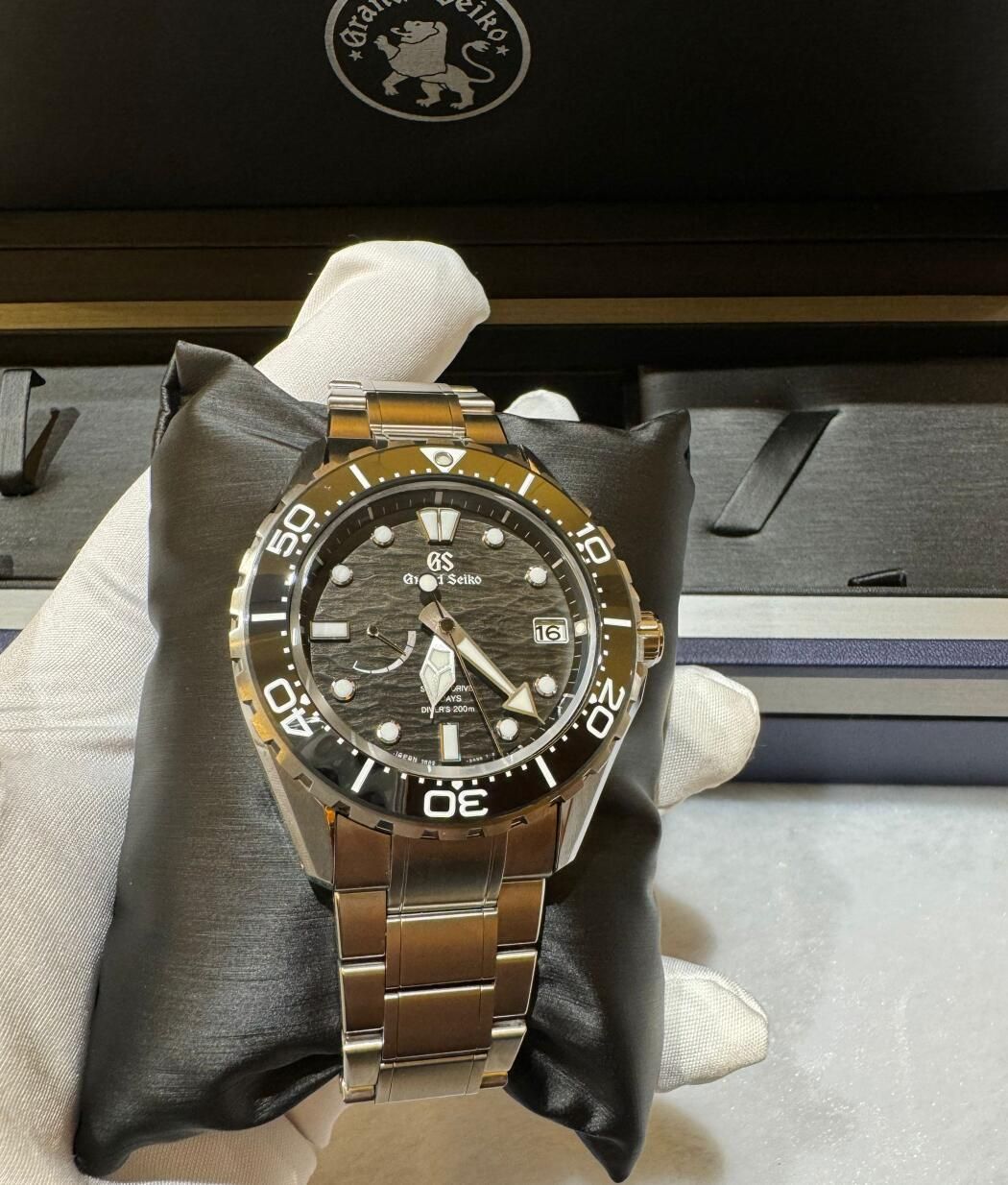 中古美品 グランドセイコー SLGA015 エボリューション9 コレクション スプリングドライブ 自動巻き キャリバー9RA5 潮パターン ...