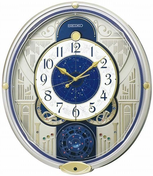 【送料無料】SEIKO CLOCK (セイコークロック) 掛時計 電波 からくり 薄金色パール 464×400×90mm RE582G - メルカリ
