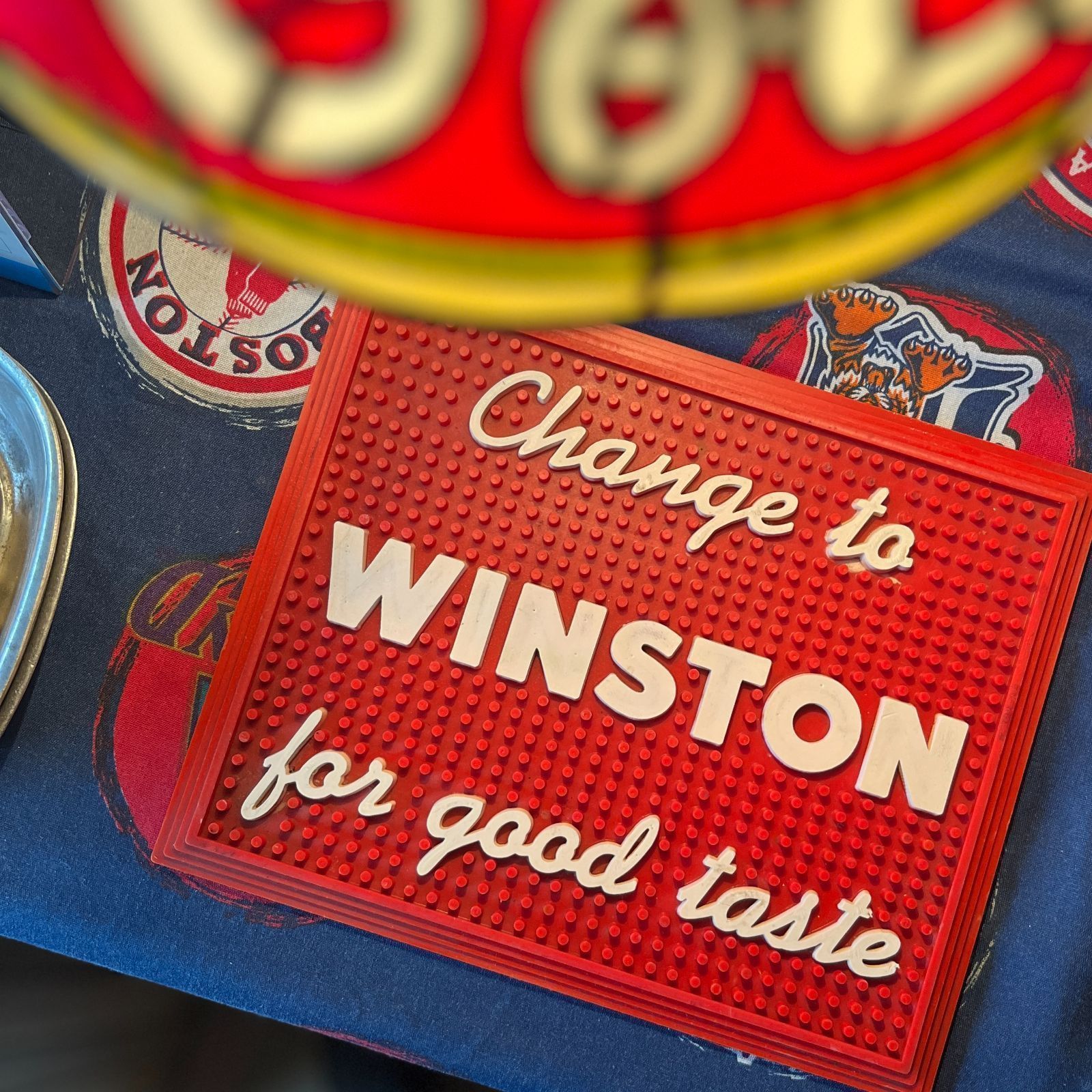 【バーマット】" WINSTON ビンテージ バーマット (ウィンストン) " Change to WINSTON for good ...