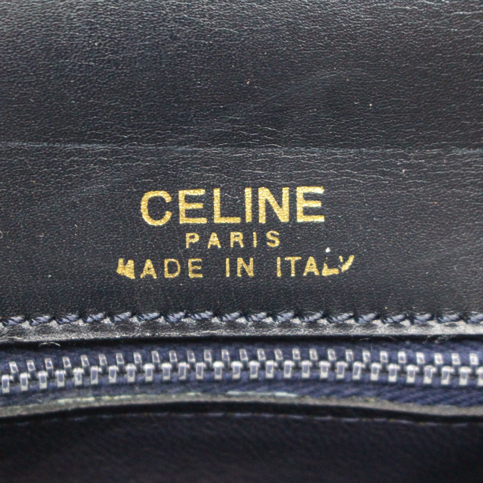 IS234)CELINE セリーヌ 馬車金具 ヴィンテージ レザー ショルダーバッグ ブラック - メルカリ