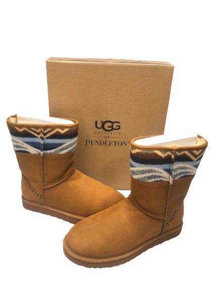 未使用品 箱あり UGG クラシック ショート デコ ペンドルトン スペシャル エディション ブーツ チェスナット メンズ US9 - メルカリ