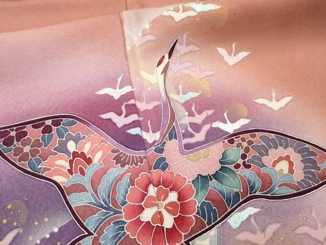 平和屋着物□訪問着 風景草木文 暈し染め 正絹 逸品 未使用