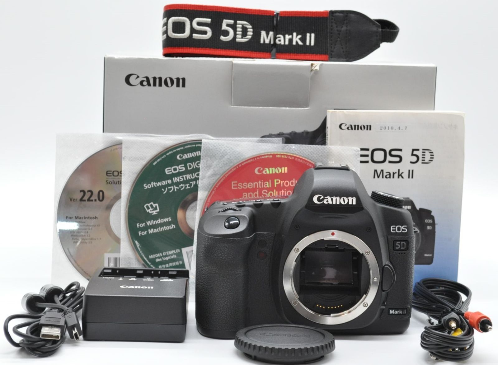 ＜極上品！＞ キヤノン Canon EOS 5D MarkII ボディ ※ショット数、6015回※ ♪あるとうれしい元箱＆説明書＆CD-ROM ...