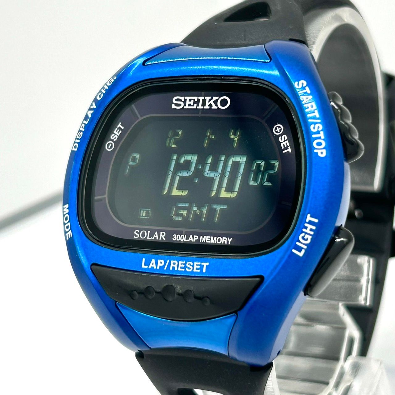 【稼働品】SEIKO セイコー プロスペックス スーパーランナーズ 腕時計 S680-00A0 ソーラー デジタル ブルー メンズ 10気圧 ...