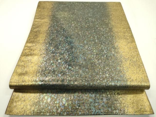 平和屋着物○染色作家 草野一騎 六通柄袋帯 大王松 金銀糸